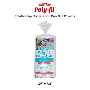 Fairfield Poly-Fil Extra-Loft Batting Crib 45" X 60"