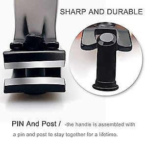 Nail Clipper, Black Matte Stainless Steel Nail Clippers Set, Finger Nail Clipper and Toenail Clippers Cutters with Leather Case, The Best Nail Clipper Gift for Men and Women by H Ting (Black)