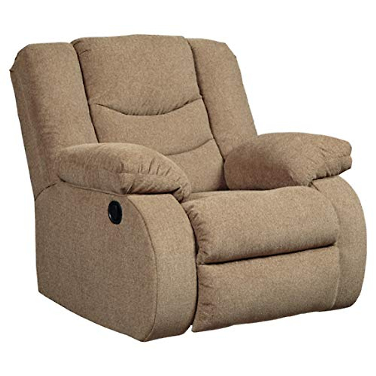Signature Design by Ashley Tulen Modern Manual Pull Tab Rocker Recliner, Light Brown
