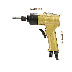 1/4" Pneumatic Screw Guns Pistol Grip Reversible Air Screwdriver 5000rpm Industrial Screw Driver Tool