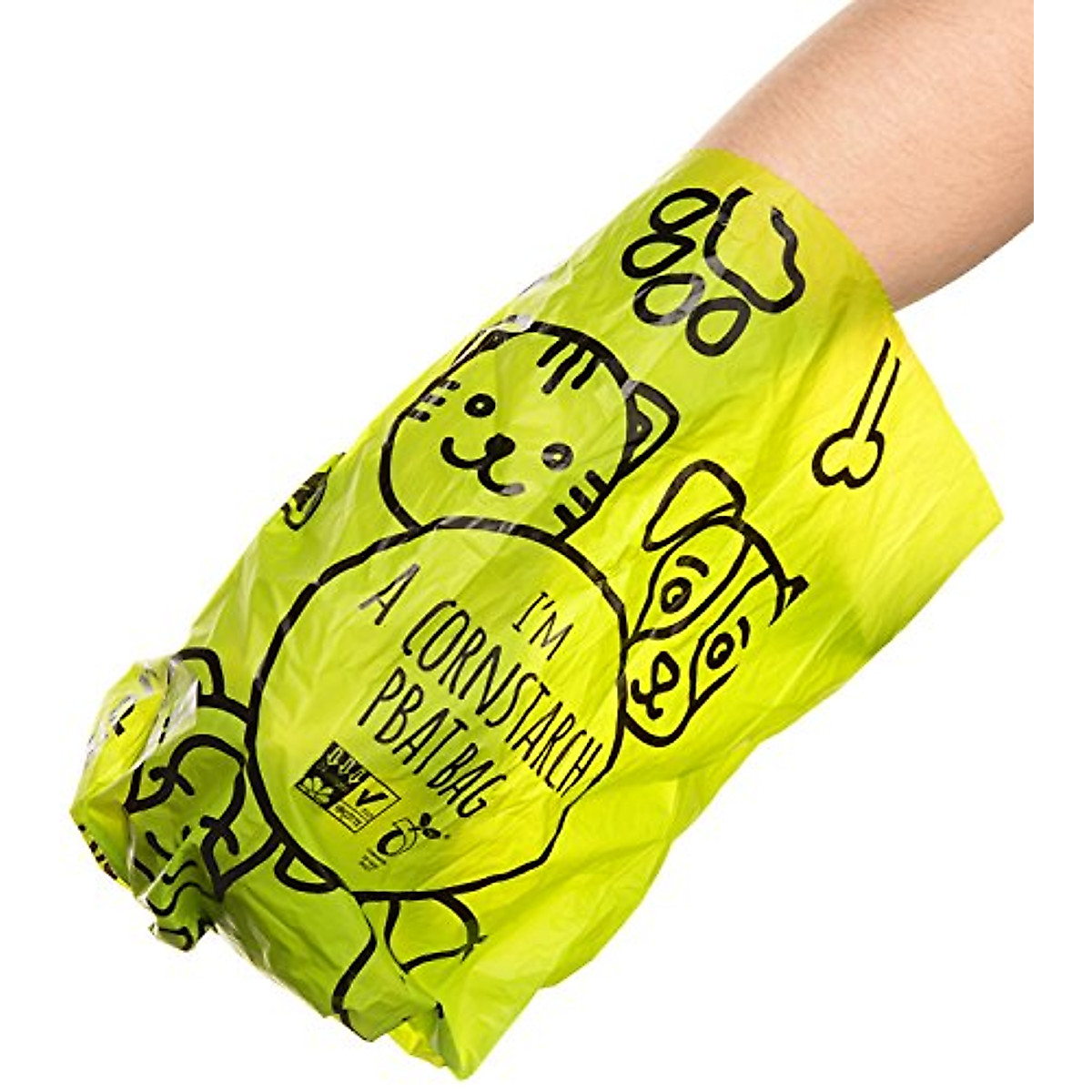 My AlphaPet Compostable Dog Poop Bags - Cornstarch Earth Friendly - Highest ASTM D6400 Rated - 120 Count 8 Unscented Refill Rolls - Large Size 9 x 13 Inches - Leak Proof Doggie Waste Bags