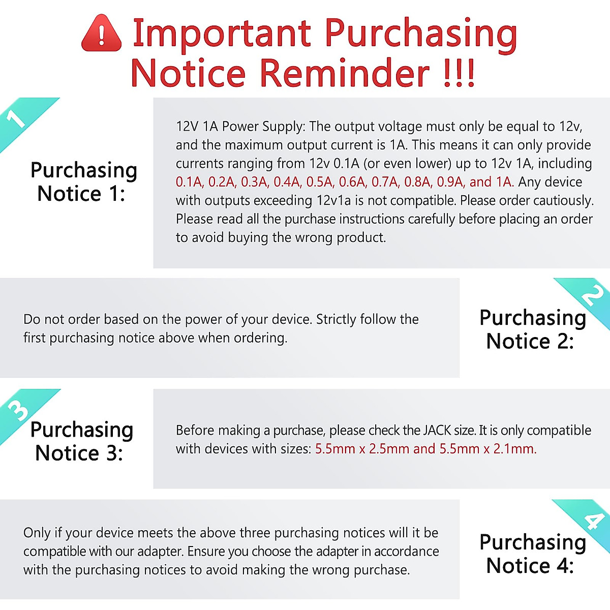 12V 1A Power Supply Adapter, Waysse 1000mA 12W AC/DC Adapter,12W AC Switching Adapter Slim Design DC 12V Charger for CCTV Camera, LED Strip Light, Routers, Speakers, Home Appliances, Scanner