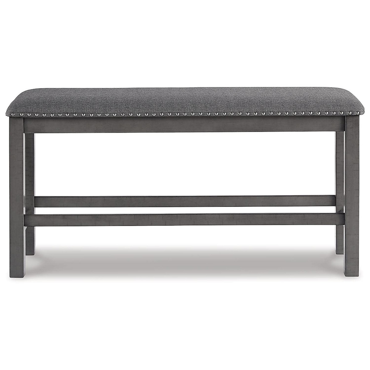 Signature Design by Ashley Myshanna Farmhouse Upholstered 24" Dining Bench, Dark Gray