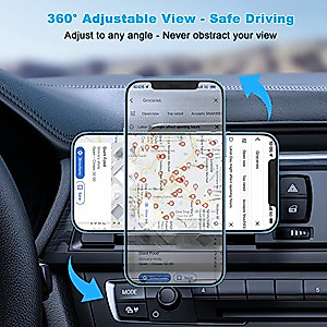 Design for MagSafe Car Mount Charger, Wireless Car Charger Magnetic, Upgraded Air Vent Car Phone Holder Mount Charger for iPhone 14/13/12 Pro Max Mini (with Car Adapter)