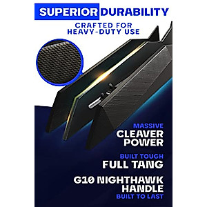 DALSTRONG Meat Cleaver Knife - 9 inch - Shadow Black Series - Black Titanium Nitride Coated - High Carbon - 7CR17MOV-X Vacuum Treated Steel - Sheath - Massive Razor Sharp Kitchen Knife - NSF Certified