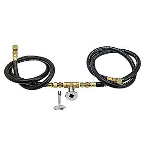 American Fireglass 48 x 14 Rectangular Oil Rubbed Bronze (OB-AFPPKIT-N-48) Stainless Steel Drop-in Pan with Spark Ignition Kit (Natural Gas)