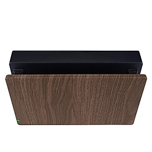 eXtremeRate Custom Soft Touch Grip Faceplate for Nintendo Switch Dock, Wood Grain Patterned DIY Replacement Housing Shell for Nintendo Switch Dock - Dock NOT Included