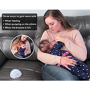 Wearable Manual Breast Pump︱2oz Milk Catcher︱Hands Free︱Easy to Wash︱Nature Suction︱No Milk Leakage︱Duckbill Suction Piece︱Comfortable for Long Wear︱Air Valve︱Use with Wearable Electric Pump (2Pcs)