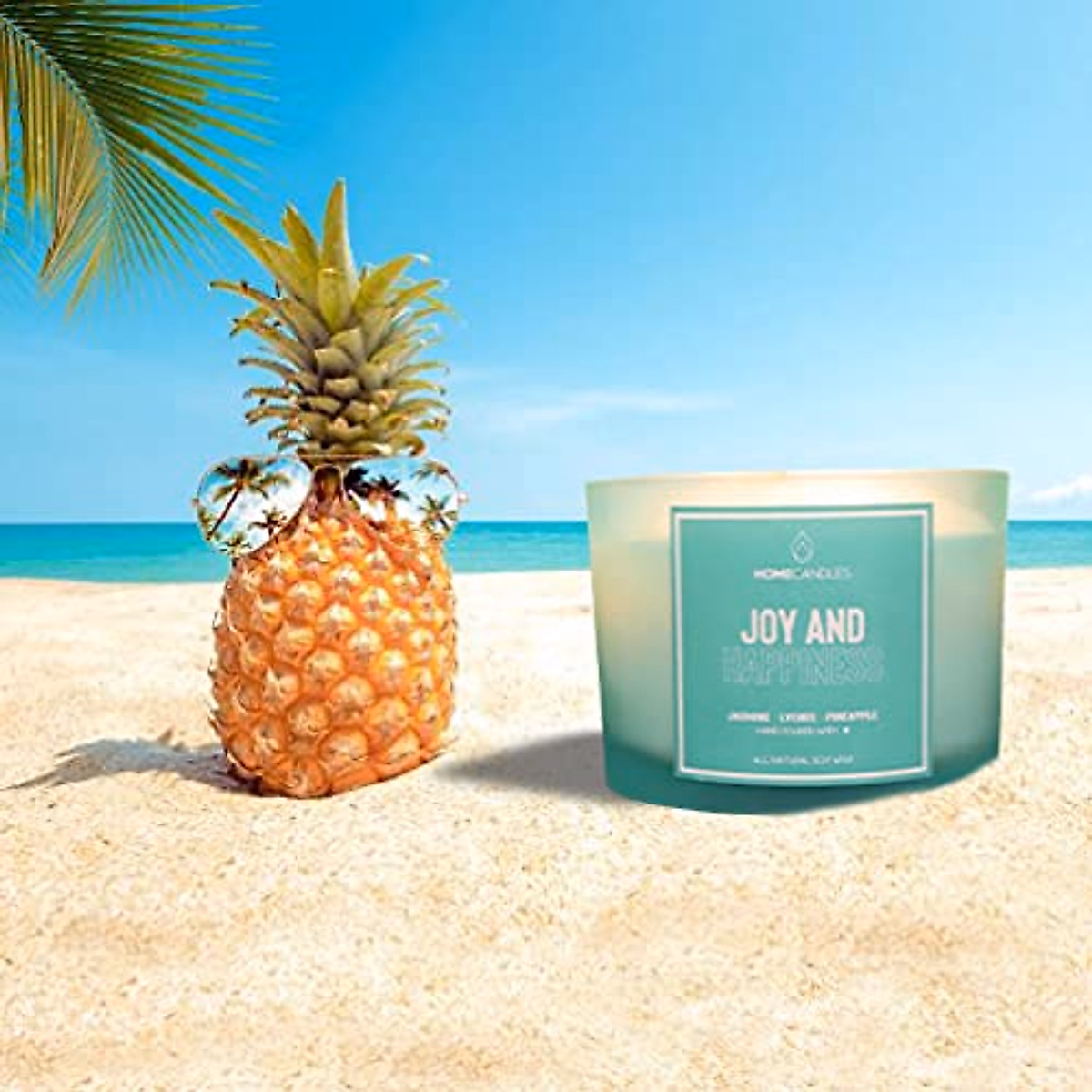 Joy and Happiness Scented Candle | Natural Soy Candle | Luxury Scented Candle | Soy Wax Candle | Handmade Candle | Home Candles | Gift Box Candle (Large)