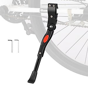 Bike Kickstand Adjustable Rear Side Kick Stand for Bike 22"-27",Aluminium Alloy Bicycle Kickstand Fit for Mountain Bike/BMX/MTB