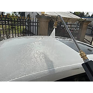 RIDGE WASHER Gutter Cleaner Attachment for Pressure Washer, 120 Degree, Extension Wand Angled for Gutter Cleaning with 5 Spray Nozzle Tips, 1/4 Inch Quick Connect, 13 Inch, 4000 PSI