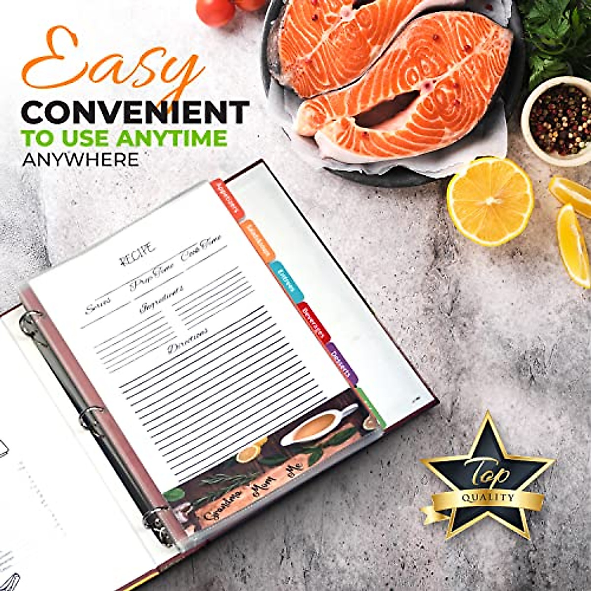 Recipe Book to Write in Your Own Recipes | Recipe Book for Own Recipes | Recipe Book | Recipe Binder | Recipe Binder for Own Recipes | Recipe Book Binder | Recipe 3 Ring Binder 8.5x11