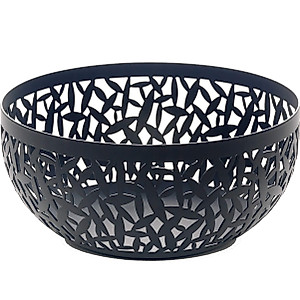 Alessi MSA04/21 B CACTUS! Fruit Holder in Steel Coloured With Epoxy Resin, Black