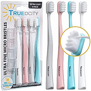Extra Soft Toothbrushes For Adults - 20,000 Bristles, Super Nano Toothbrushes for Adults For Sensitive Gums, Toothbrush Soft Bristle Adult, Ultra Soft Bristle Toothbrush, Tooth brush, Soft Toothbrush