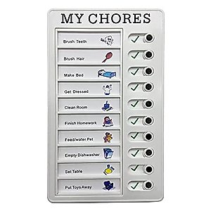 2 Pieces Chore Chart for Kids,Portable Chore Chart Memo Plastic Board - 4.7x7.9 Inch Detachable Message Board,Daily to Do List,RV Checklist