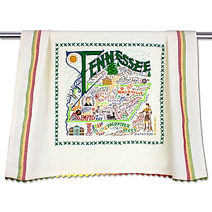 Catstudio Tennessee Dish Towel - U.S. State Souvenir Kitchen and Hand Towel with Original Artwork - Perfect Tea Towel for Tennessee Lovers, Travel Souvenir