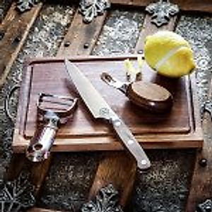 Crafthouse by Fortessa Professional Barware/Bar Tools by Charles Joly, Bar Tool Gift Set; Bar Knife, Bar Board, Peeler and Channel Knife