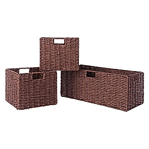 Winsome Wood Tessa Basket, Walnut