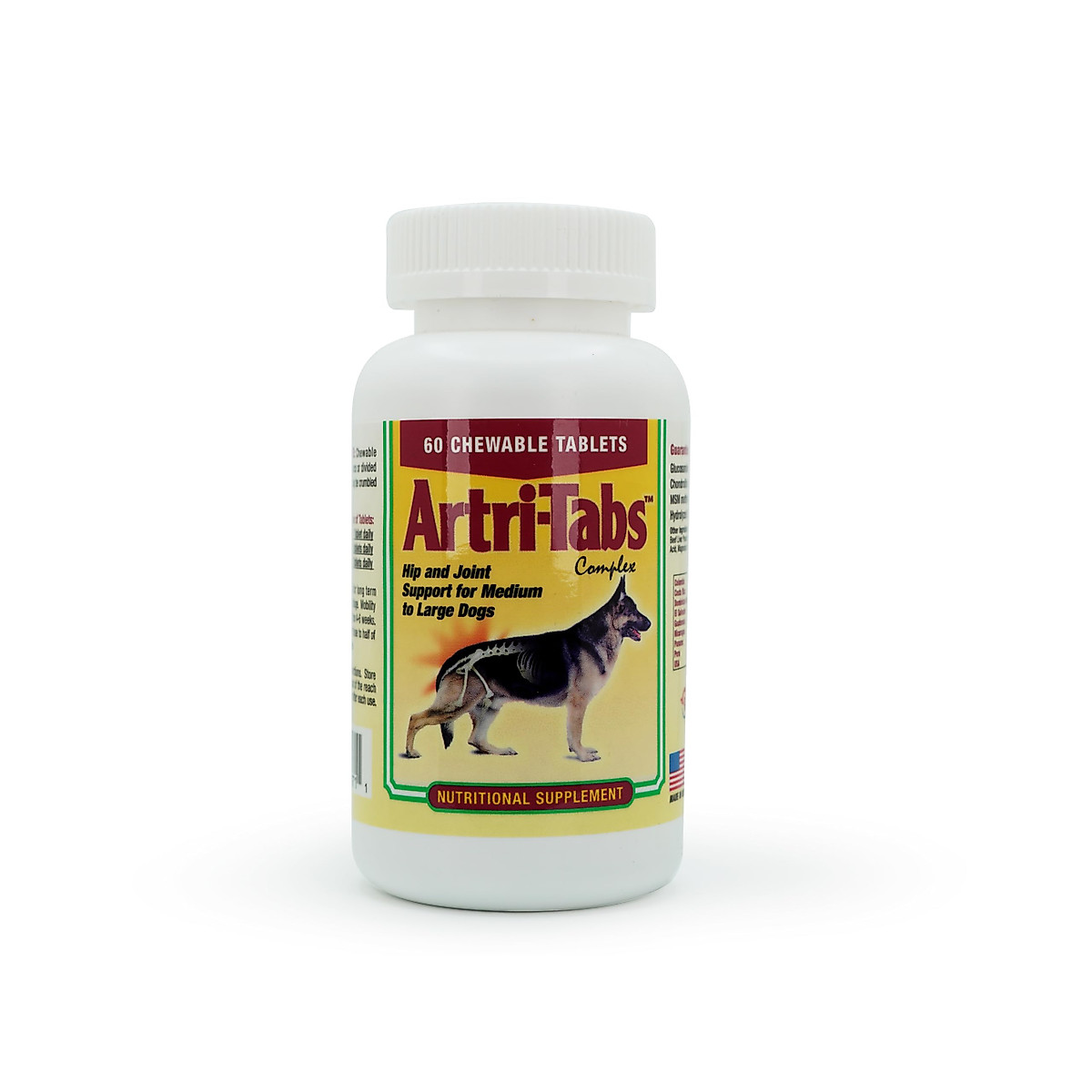 Artri-tabs Complex Dietary Supplement by Interfarma Corp | Cartilage Protection, Reduce Inflammation, & Joint Support for Dogs | with Glucosamine, Collagen, & MSM | Beacon Flavor | 60 Tablets.