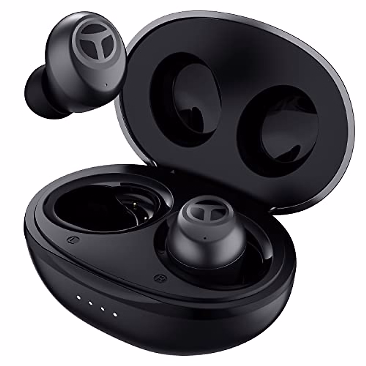 TRANYA T10 Pro Wireless Earbuds Bluetooth 5.3, 12mm Driver with Premium Deep Bass, Wireless Charging, IPX7 Waterproof, Low-Latency Game Mode in Ear Headphones - Black