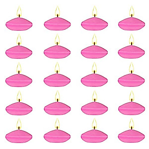 XGNG 2 Boxes 20PCS Unscented Floating Candles, Floating Pool Candles, Round Burning Candles for Wedding Party Swimming Pool Bathtub Dinner Party Favor, Pink