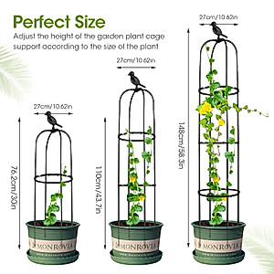 Garden Trellis for Climbing Plants Outdoor, 6ft Tall Plant Trellis Support for Potted Plants Climbing Vine Rose Clematis Vegetable Cucumber Trellis, Garden Obelisk Trellis