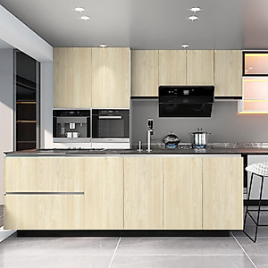 Homease Light Wood Contact Paper 23.6"x 196.8", Self-Adhesive Peel and Stick Wallpaper Waterproof Removable Realistic Wood Wallpaper for Cabinet Countertop Desktop Shelf Liner