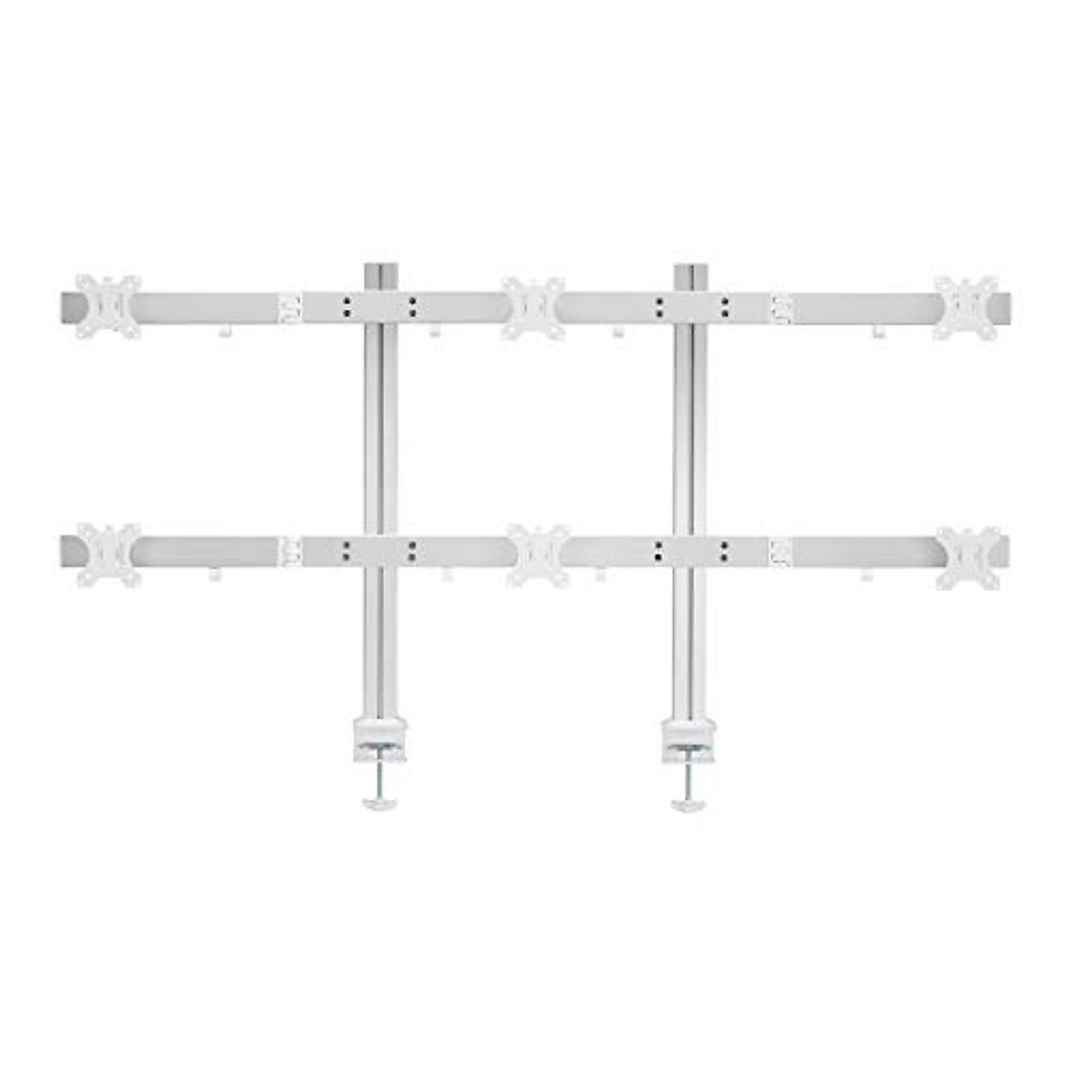 TechOrbits Hex Monitor Stand - Six Screens Heavy Duty Aluminum Monitor Arms - 6 Monitor Premium Mount