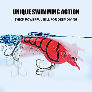 A10 Square Bill Crankbait (Yellow Perch) Crankbait Top Water Fishing Lures for Freshwater Bass Fishing Lures