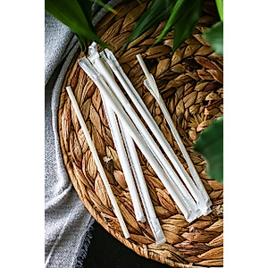 PHA STRAWS - | 100% Plastic Free | Individually Wrapped Biodegradable 8.2" Straws by Ecoware. Marine Biodegradable, Home Compostable, Ocean-friendly, Best Alternative to Paper & Plastic Straws. (5000)