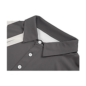 Men's Patriotic Polo Shirts Moisture Wicking Short Sleeves 4th July American Flag Golf Tennis Shirt Casual T-Shirt