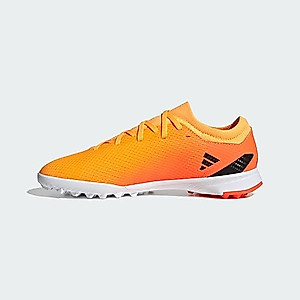 adidas X SPEEDPORTAL.3 Turf Football Shoe, Solar Gold/Black/Team Solar Orange, 5 US Unisex Big Kid