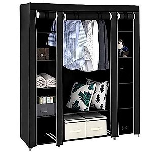 USAStock 150X45X17 Storage Closet Clothes Portable Storage Closet Portable Closet Organizer Portable Closets Closet Organizer Shelf Clothes Organizer Standing Closet
