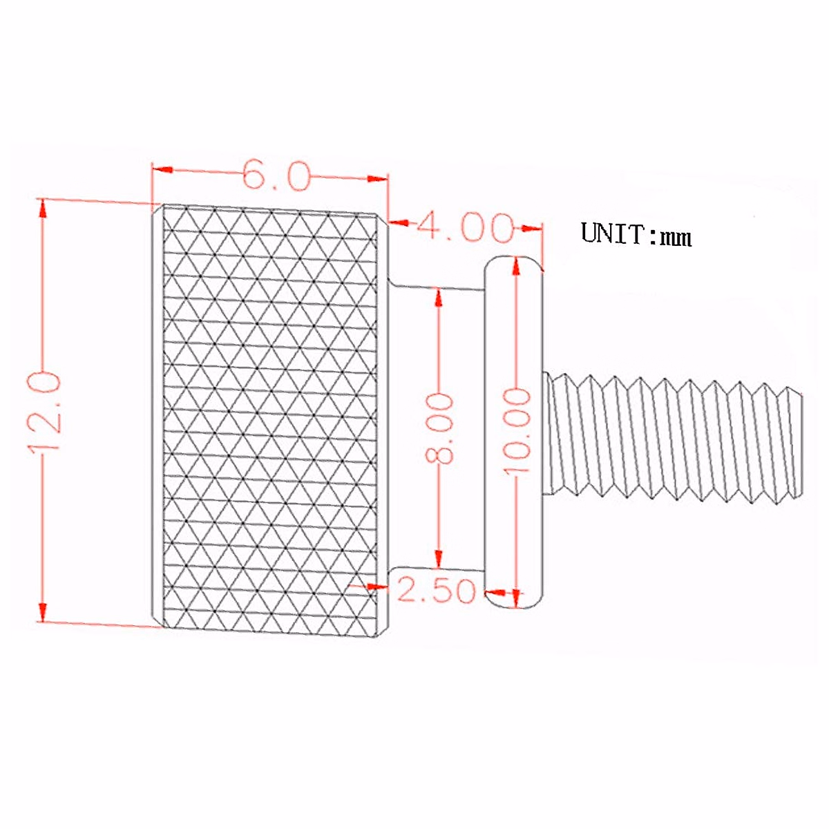 New Lon0167 Computer PC Featured Case Aluminum Alloy reliable efficacy Knurled Thumb Screws Sky Blue M3x7mm 4pcs(id:b40 23 93 c0d)