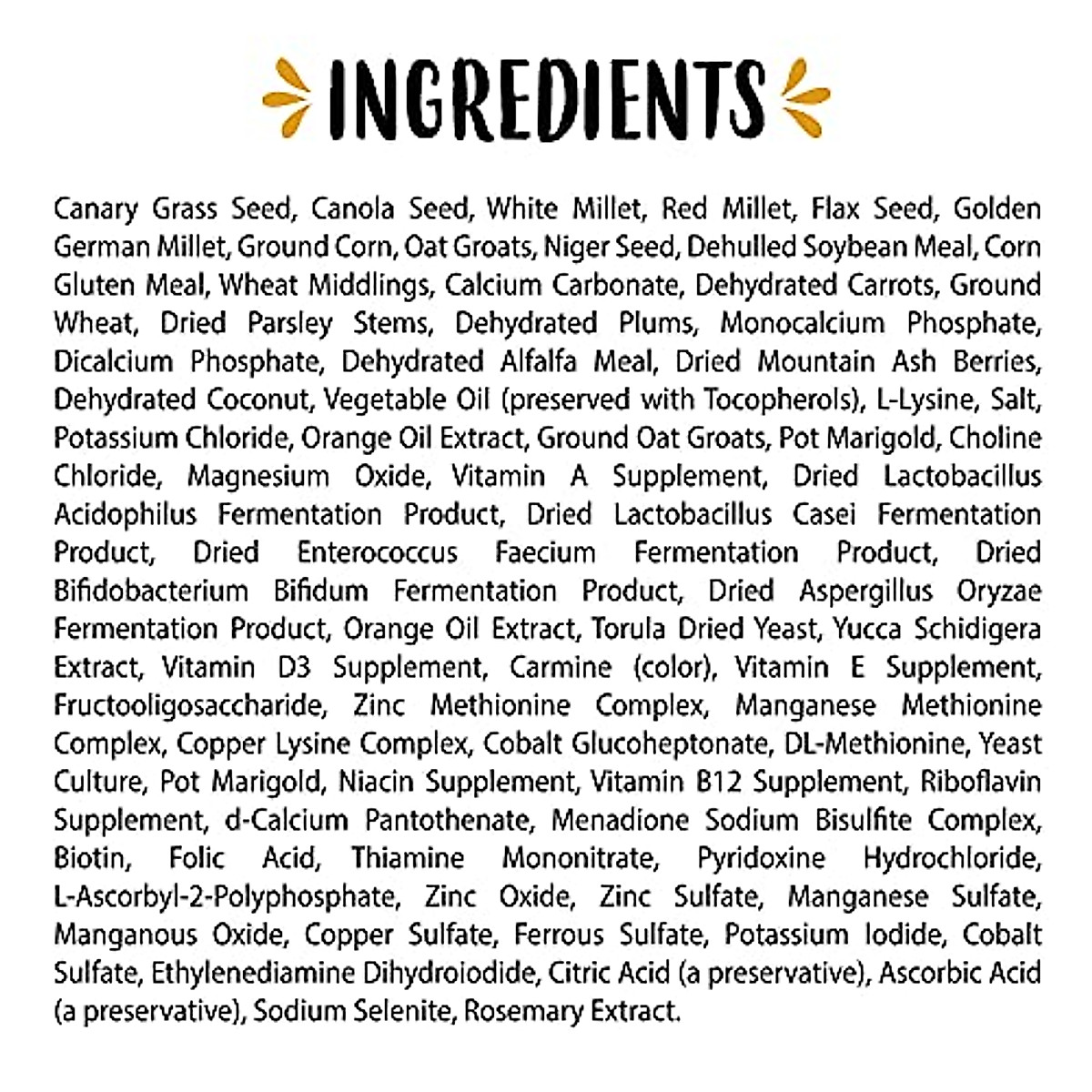 Sunseed Vita Prima Wholesome Nutrition Bird Food Canary Finch 2 Lb