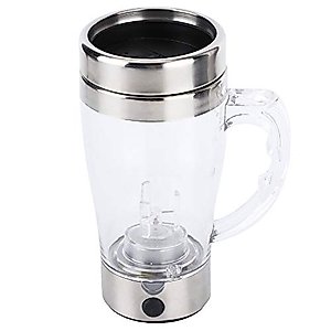 Yosoo123 350ml Automatic Electric Coffee Self Stirring Cup, Stainless Steel Mixing Mug, for Coffee, Tea, Hot Chocolate Milk