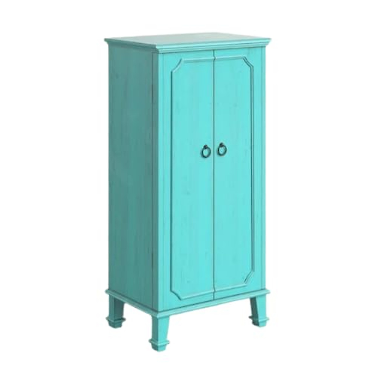 Hives and Honey 9006-349 Carson Fully Locking Jewelry Armoire, Large, Turquoise