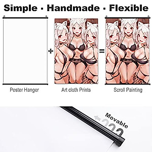 Cerberus Hell Lingerie Sexy Anime Game Character Wall Fabric Scroll Poster for Perfect Home Wall Decoration