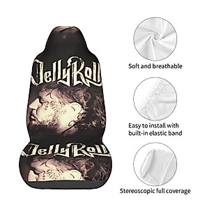 Vesjkjoldl Jelly Rapper Rock Roll Car Seat Cover Vehicle Cushion Covers for Automotive Car Seat Protector Front and Back Car Accessories Auto Interior Covers for Adult Comfortable Car Chair Cover