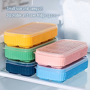 Small Ice Cube Silicone Trays with Lids, Mini Ice Cube Trays for Freezer 3 Pack, Tiny Ice Cubes Tray with Cover, Silicone Bottom PP Lid BPA Free, Easy-Release Reusable