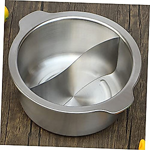 Healeved 1pc Stainless Steel Skewer Pot Rice Cooker Stainless Steel Korean Pots for Cooking Noodle Cooker Korean Shabu Shabu Stainless Steel Sauce Pan with Lid Shabu Hot Pot Non-stick Pot