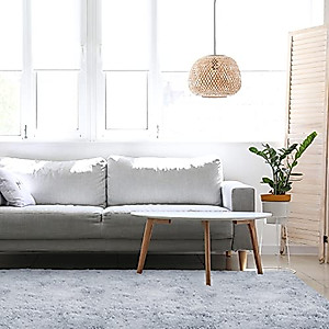 duduta Grey Soft Fluffy Rug 5x8 ft, Shag Fuzzy Plush Rectangle Carpet for Bedroom Nursery Living Room Home Decor