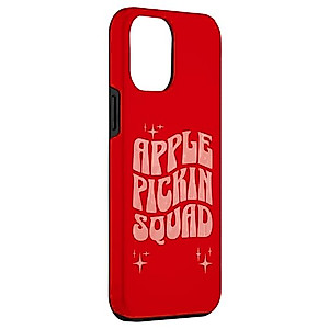 iPhone 14 Pro Max Apple Pickin Squad Fall Apple Picking Season Retro Wavy Text Case