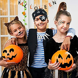 Whaline Halloween Pumpkin Stickers 24Pcs Black Pumpkin Face Stickers 28x35cm Classic Expression Decals for Pumpkins and Squashes Make Your Own Jack-O-Lantern Face Decals for Halloween Party Decoration