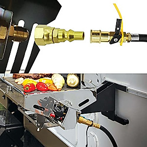 MENSI New Propane Gas BBQ Grill, Heater Appliance 1/4" Quick Key to Hook Up Your Low Pressure RV's Quick-Connect