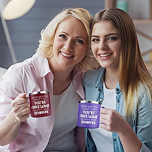 Birthday Gifts for Women Who Have Everything - Sometimes You Forget You Are Awesome Gifts for Women Sister - Christmas Gifts for Mom from Daughter Purple Mug Gifts Baskets for Women Fun Teacher Gifts