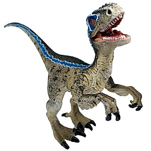 Momoplay Velociraptor Toy, Velociraptor Dinosaur Action Figure, Birthday Cake Toppers, Party Favors, Gifts, Room Decoration for Kids 3-12 Years Old