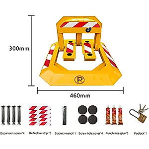 HEIMP Parking Post, Parking Barrier, for Parking Lot Parking Space Lock,Car Ground Lock, Parking Space Lock, Parking Pile Parking Space Lock Parking