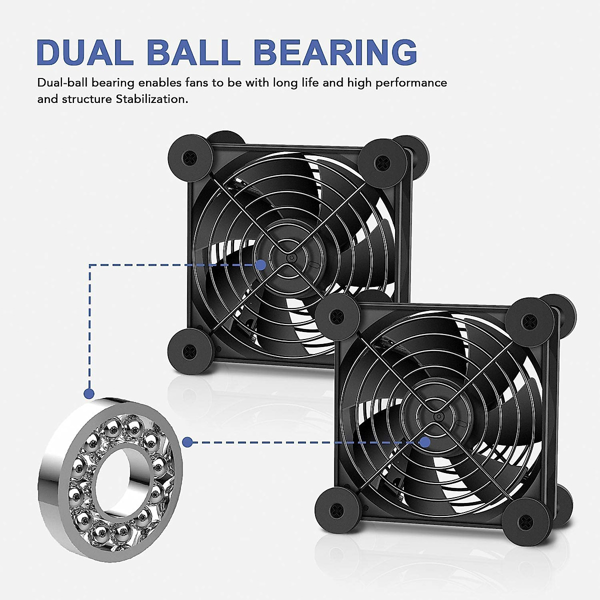 Simple Deluxe Mini Compact USB Fan 40mm x 20mm for VR Gear, Aquarium, Roku, Router, Raspberry Pi, Cosplay, Helmet Cooling Ventilation, 10,000RPM