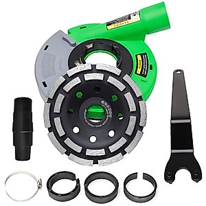Diment Power Grinding Dust Shroud for Angle grinder 4 1/2-Inch / 5-Inch, Diamond Grinding Cup Wheel 5-Inch